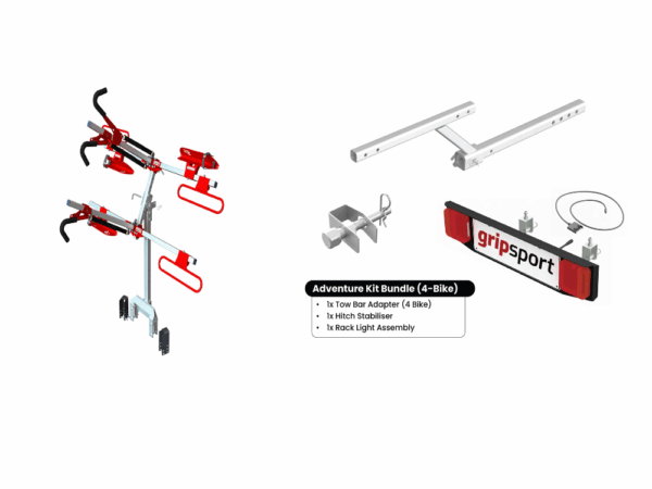 GripSport Van Rack 4 Bike + Bolt on Mount & Vehicle Conversion Bundle ...