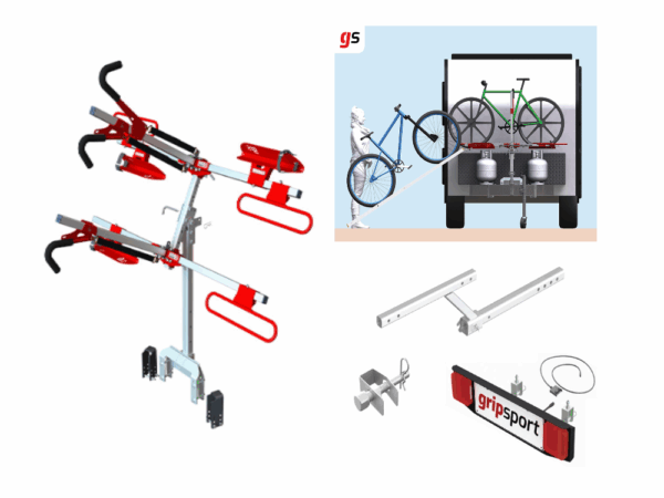 GripSport Van Rack 3 Bike + Bolt on Mount, Loading Ramp & Vehicle ...